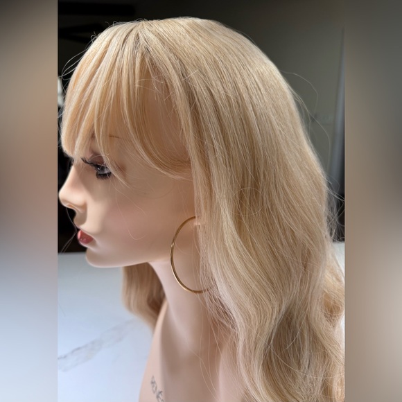 Hair | Hair 24 Wavy Center Part With Bangs Blondes | Poshmark